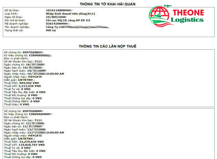 HƯỚNG DẪN TRA CỨU TỜ KHAI HẢI QUAN